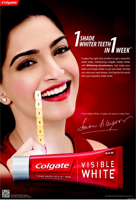 Colgate Visible White Toothpaste-one shade whiter teeth in one week ...
